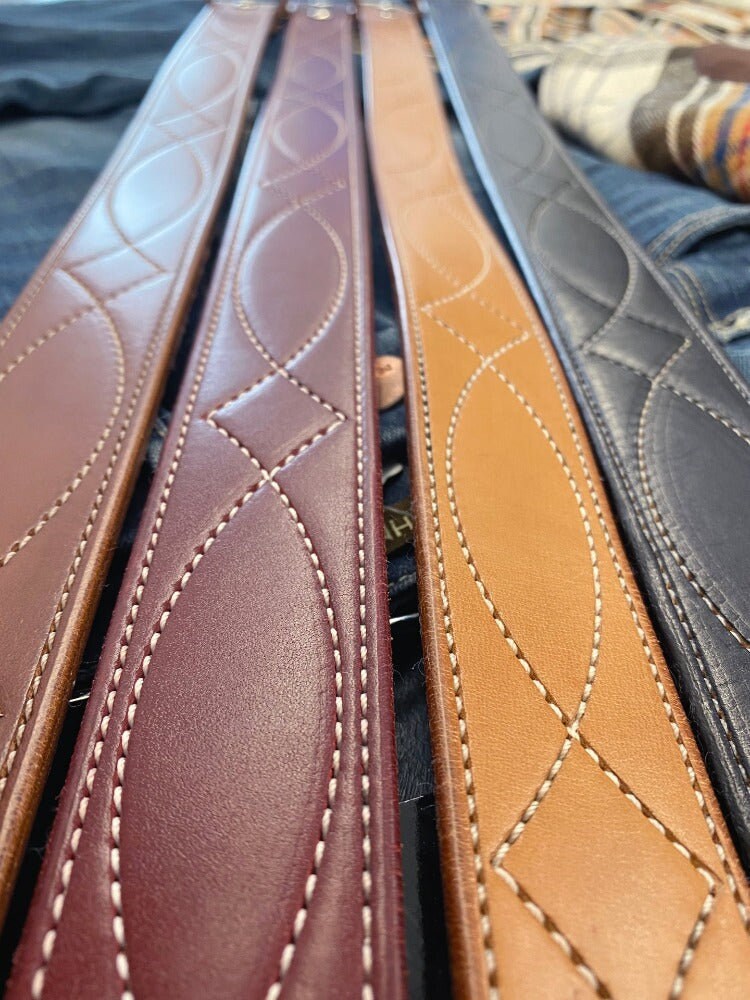 Cowboy Stitched Belt- Medium Brown - Etsy