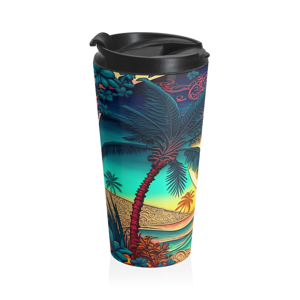 3D Sunset Stainless Steel Travel Mug - Etsy