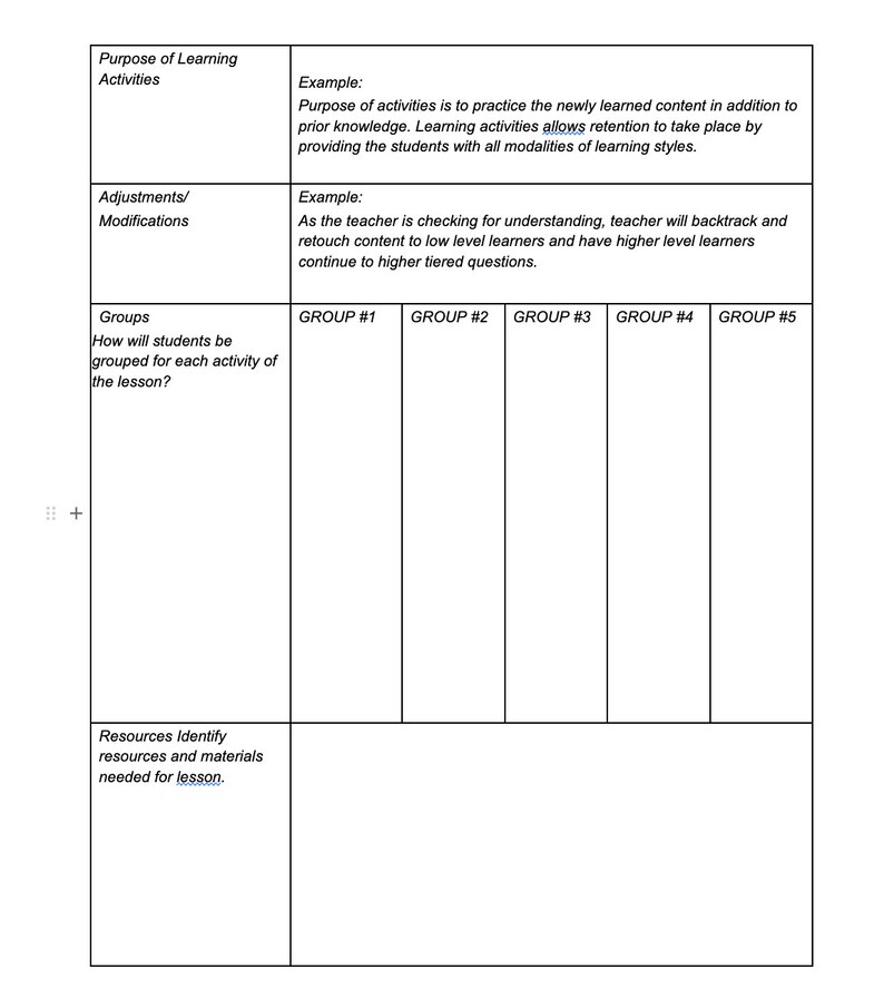 EDITABLE Individual Lesson Plan Template WORD DOCX Digital Lesson Plan ...