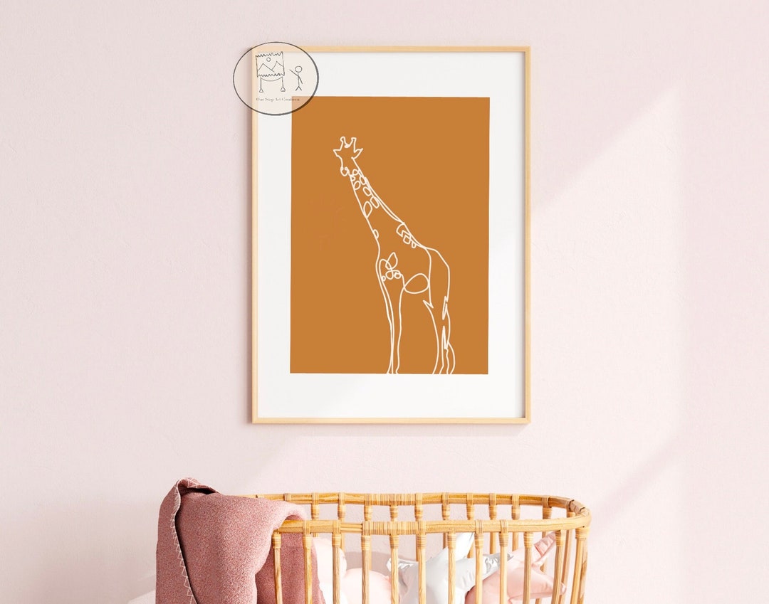 Safari Nursery Decor Animal Line Art Drawing Printable Nursery Wall Art ...