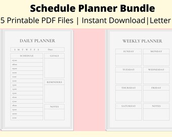 Printable Daily Planner Digital Download Instant Download - Etsy