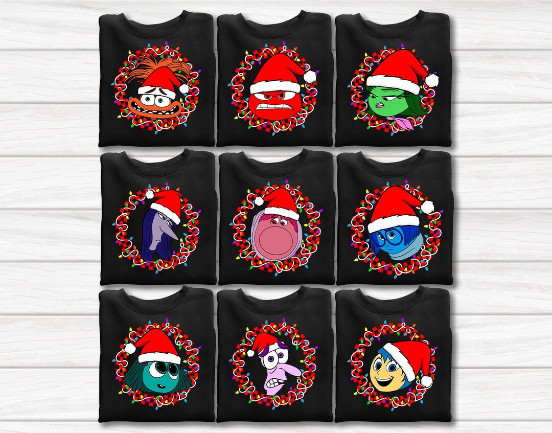Inside Out Christmas Group Shirts, Inside Out Characters Shirt, Inside ...