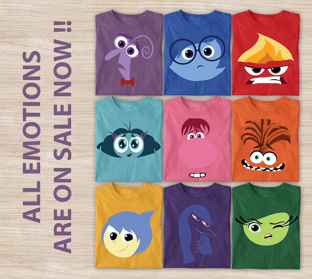 Inside Out Shirts, Inside Out 2 Characters Costume, Inside Out Group ...