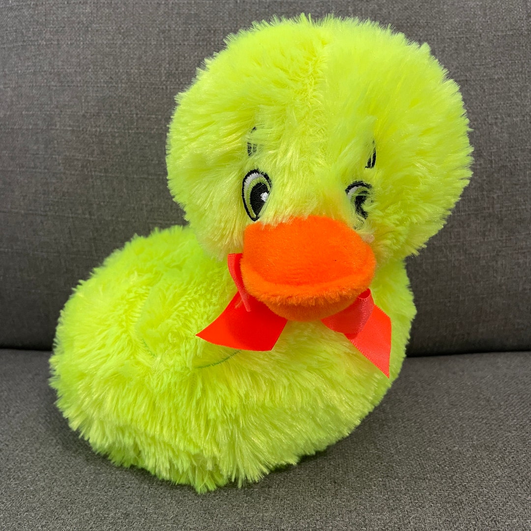 Dan Dee Duck 10" Neon Yellow Stuffed Plush Duckling Chick Bird Easter ...