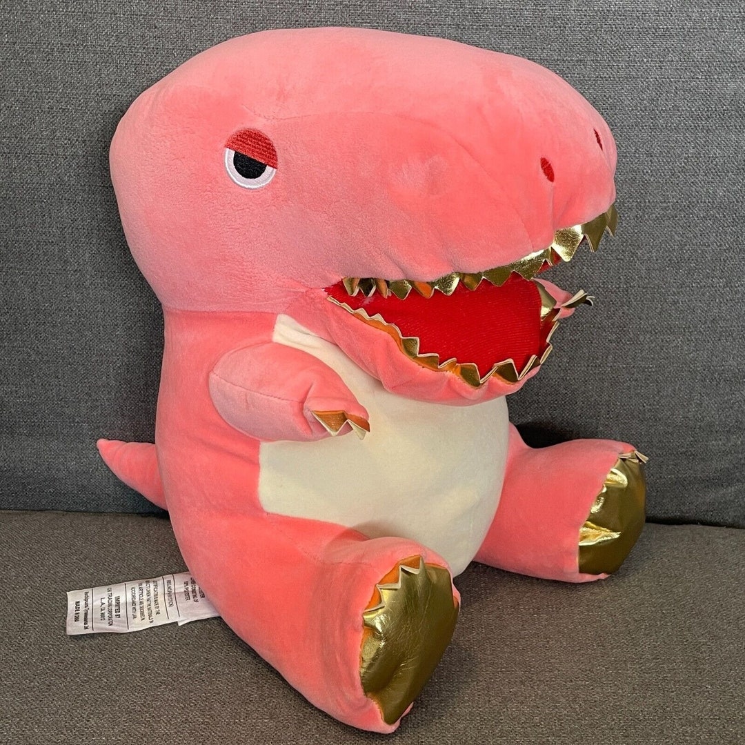 Mochipuni Tyrannosaurus Rex Pink Stuffed Plush T-rex Dinosaur Gold ...