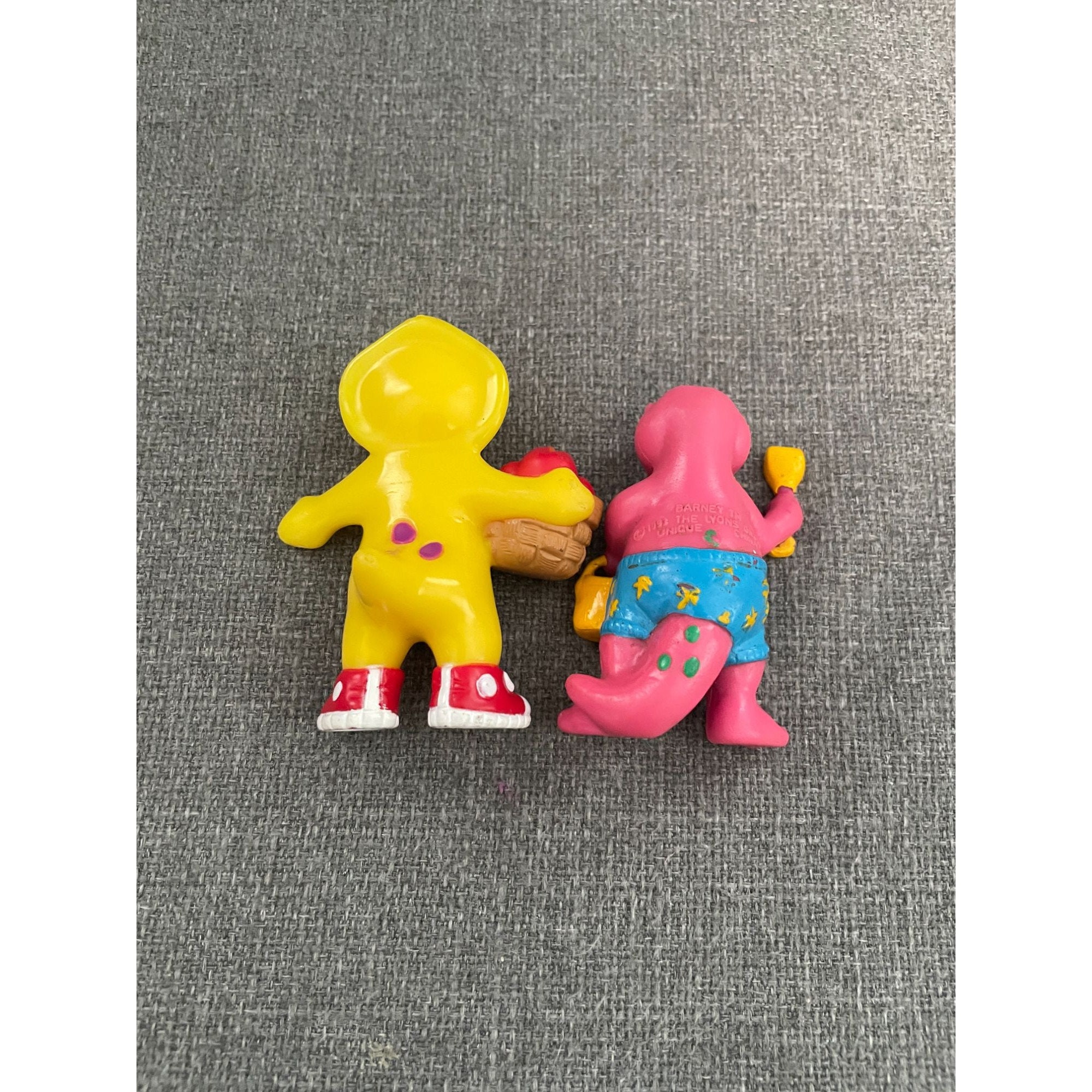 Vintage Beach Barney the Purple Dinosaur & BJ Apple Basket Figures 1998 ...