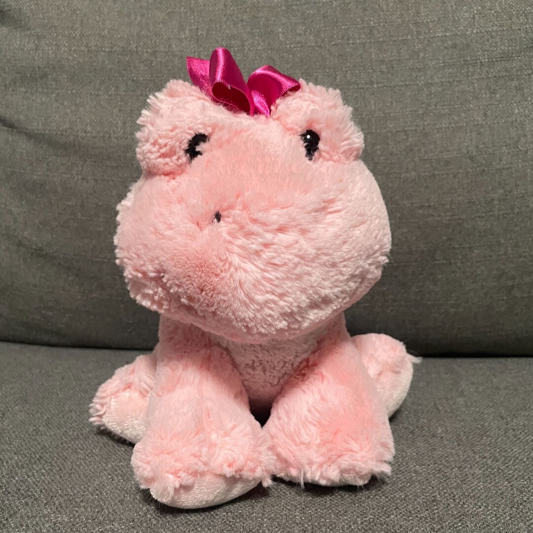 Aurora Lilli Frog 9" Pink Stuffed Plush Toy Princess Toad Girl Animal K ...