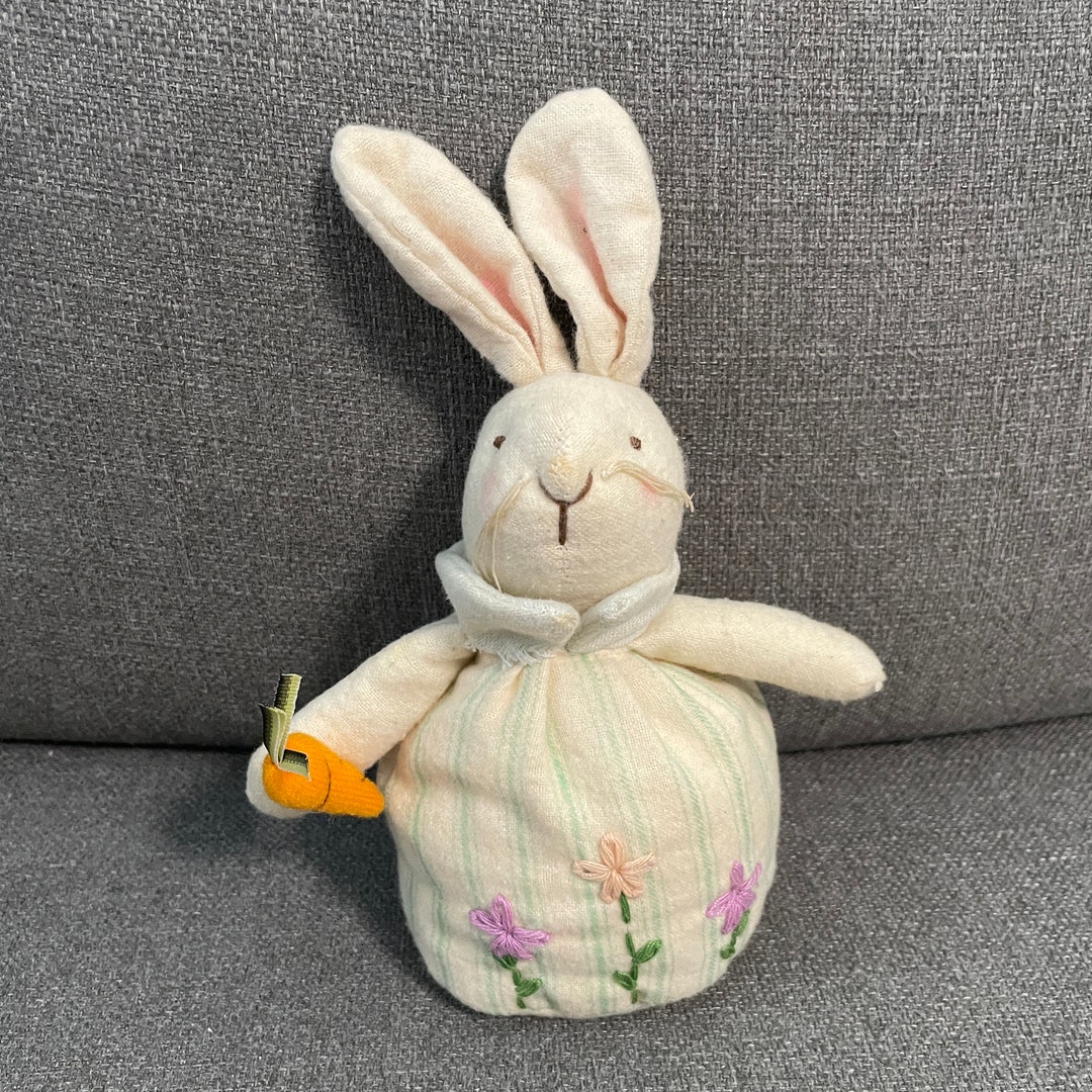 Russ Bunny Rabbit 6" Stuffed Plush Cloth Easter Decor Judy Lynn ...