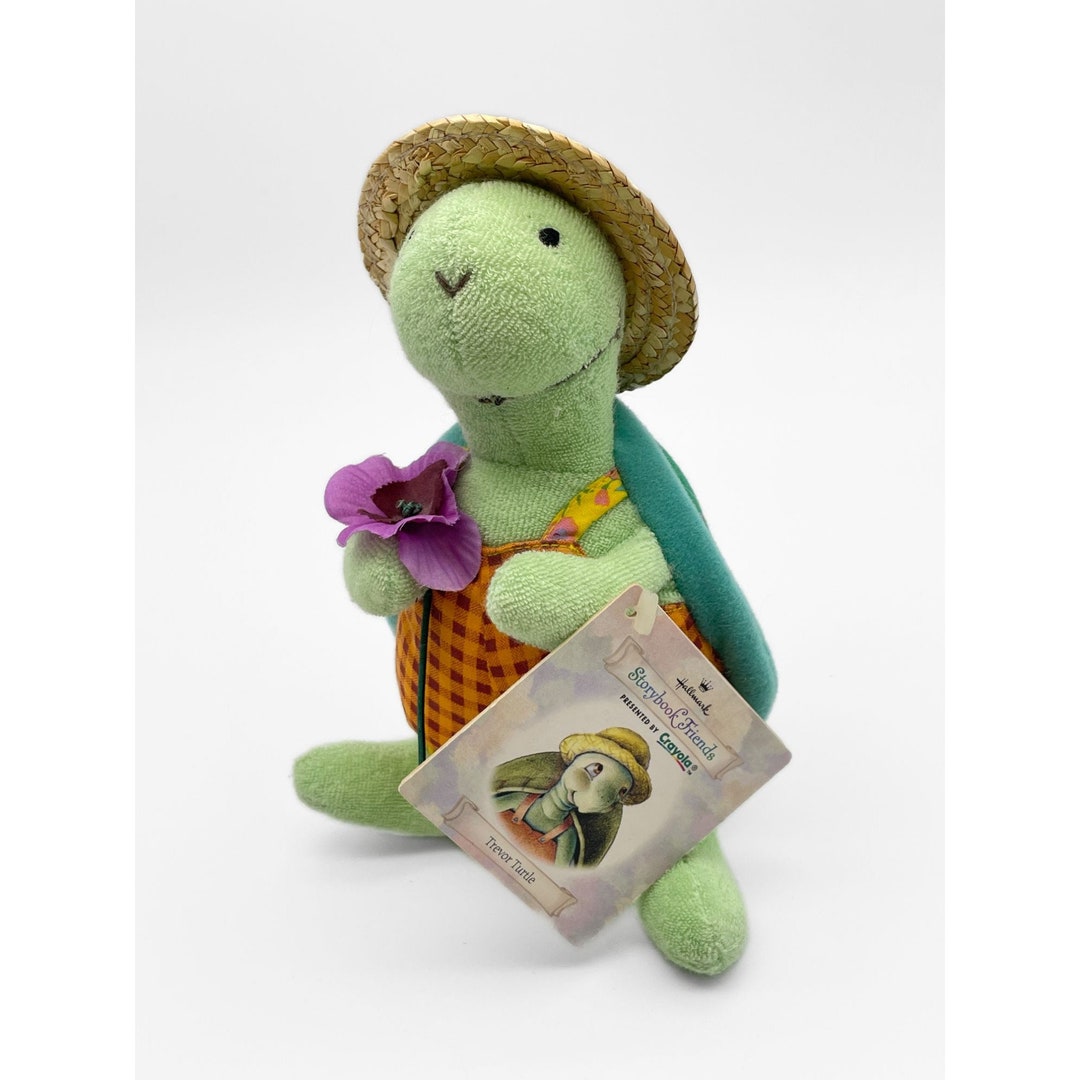 Vintage 1997 Hallmark Trevor Turtle 7" Stuffed Plush Crayola Storybook ...
