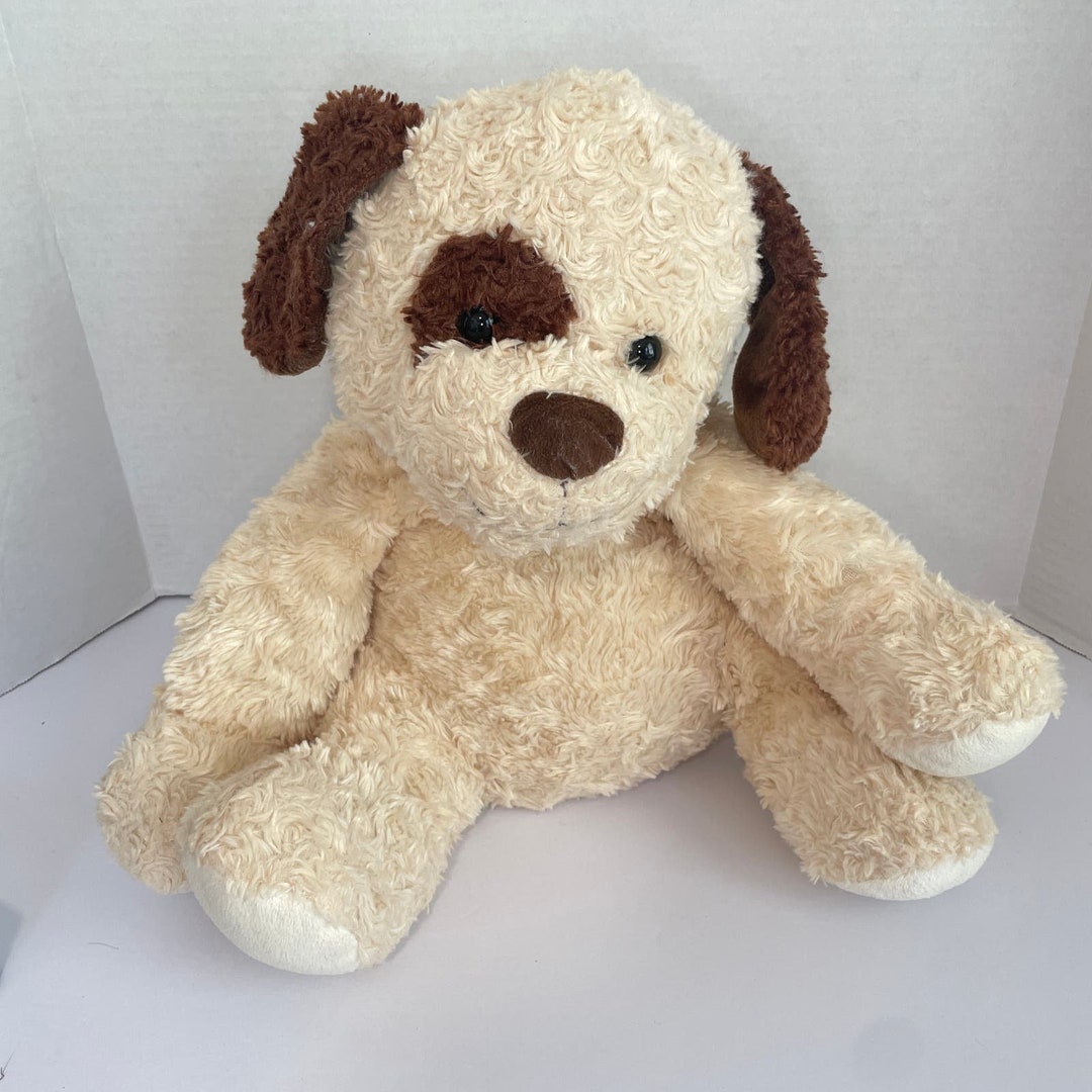Toys R Us Puppy Dog 16" Stuffed Plush Beige Cream Brown Eye Spot P - Etsy