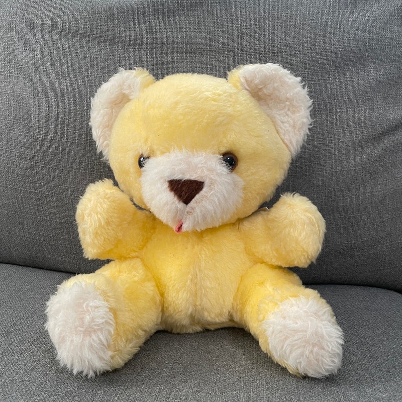 Yellow Teddy Bear - Etsy