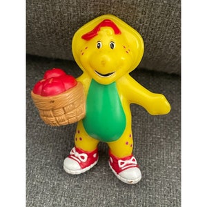 Vintage Beach Barney the Purple Dinosaur & BJ Apple Basket Figures 1998 ...