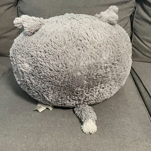 Squishable Cat 18" X 13" Jumbo Extra Large Gray Stuffed Plush Pillow ...