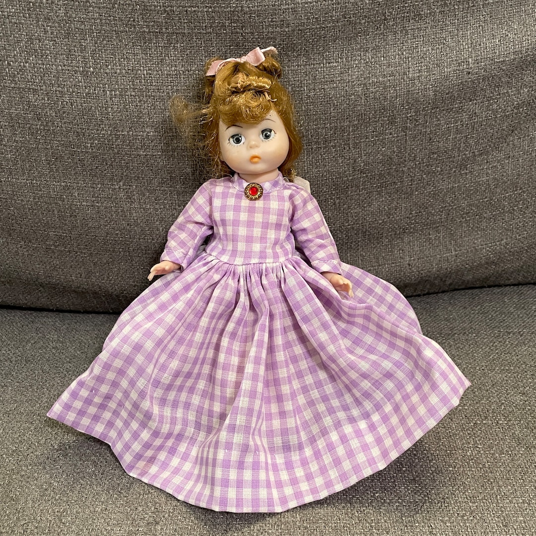 Madame Alexander-kins Meg Doll 8 Little Women Sleep Eyes Purple Dress ...