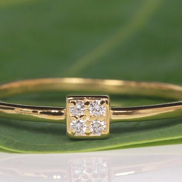 Small Diamond Ring - Etsy