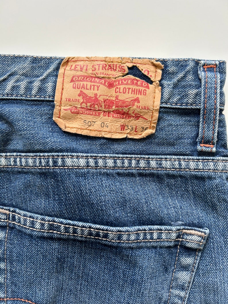 Mens Levi Levis Strauss 507 Jean 1990s Vintage Slim Bootcut Fit Jeans ...