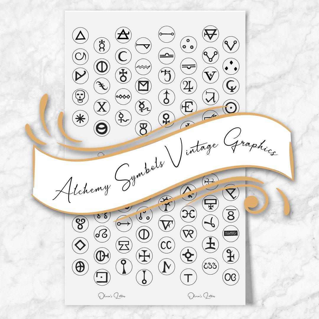 Instant Download PNG Vintage Alchemy Stickers for Sketchbook ...