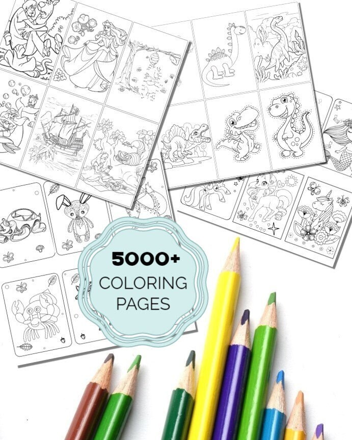 5000+ Printable Coloring Pages, for Kids - Etsy