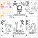 Printable Alphabet Coloring Pages, From A to Z, 26 Pages - Instant ...