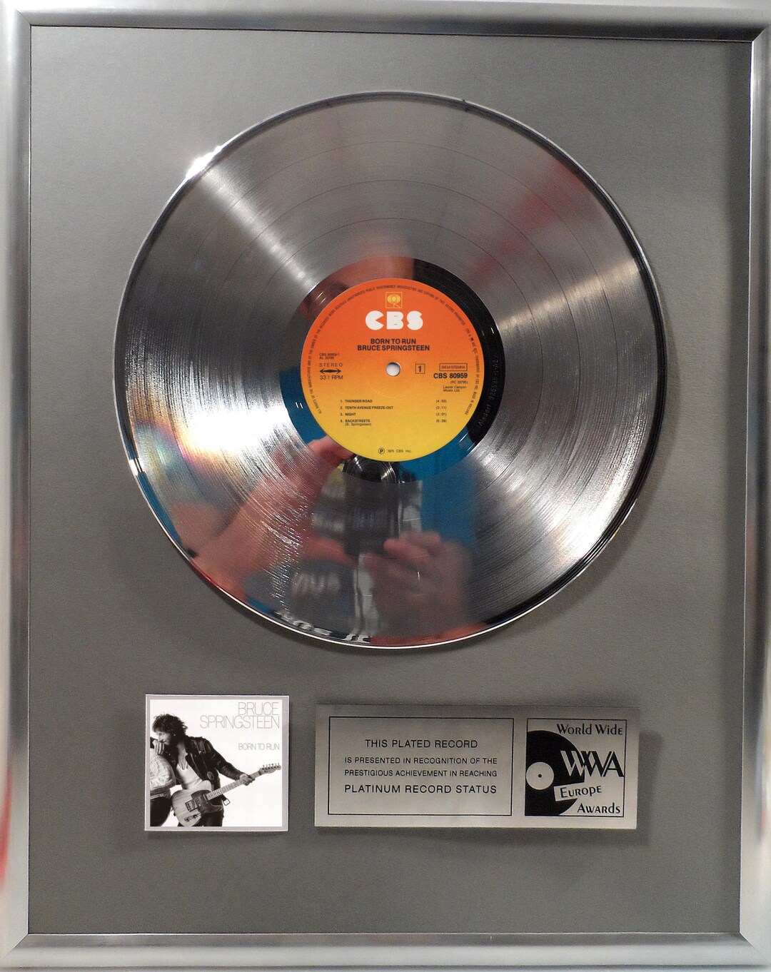 Collage With Bruce Springsteen - Born to Run + Silver / Gold Record - Etsy