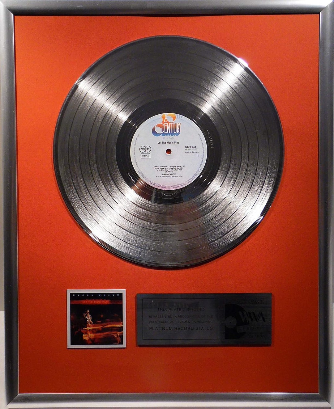 Collage With Barry White Let the Music Play Silver / Gold Record - Etsy