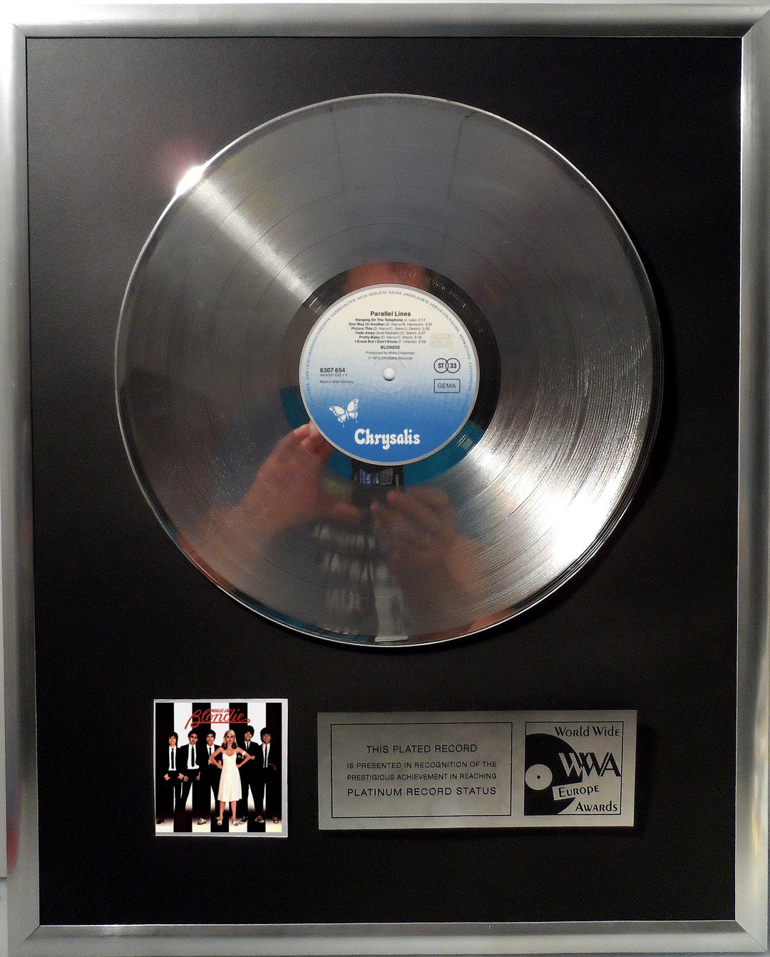 Collage With Blondie Parallel Lines Silver / Gold Record - Etsy