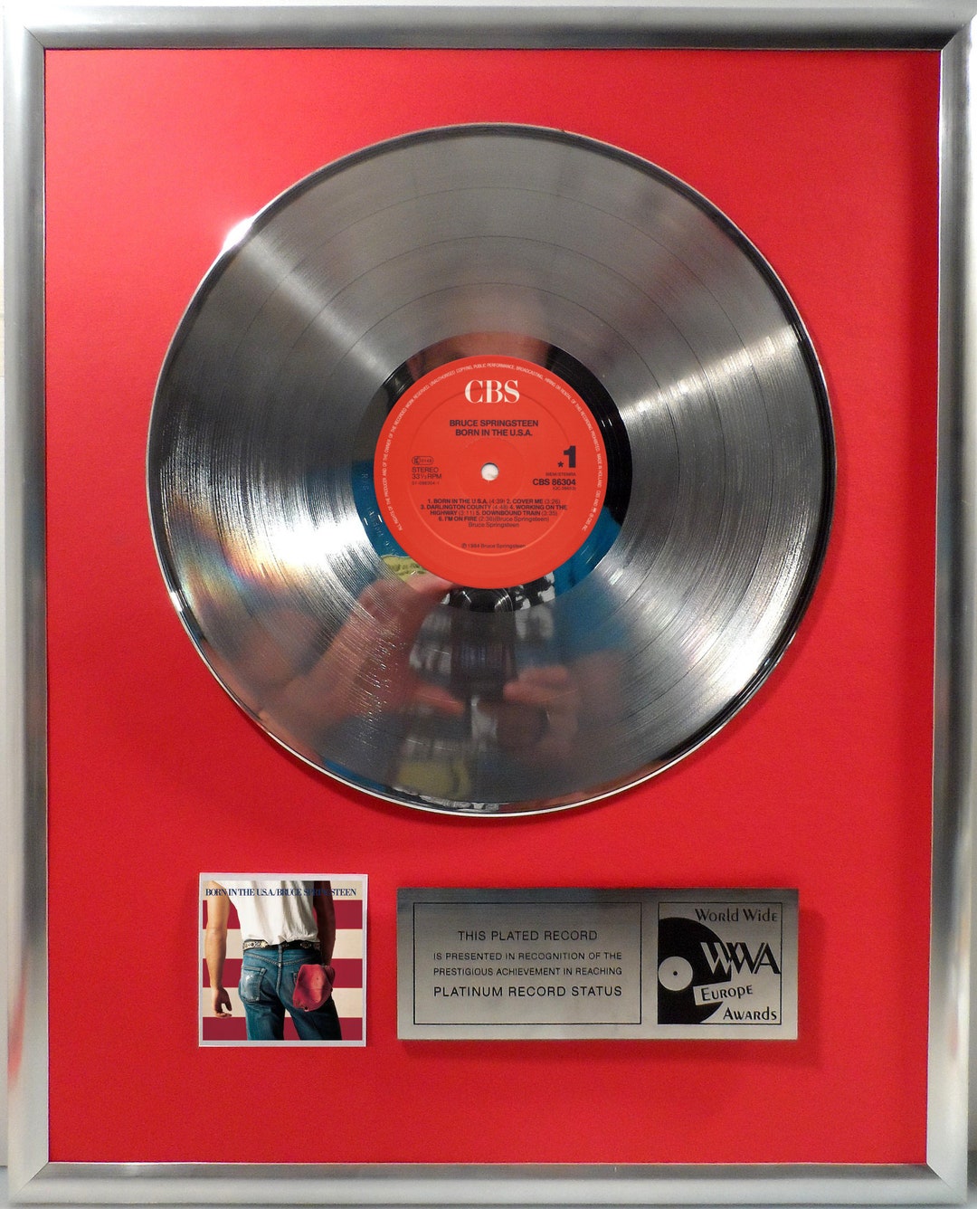 Collage With Bruce Springsteen - Born in the USA + Silver / Gold Record ...
