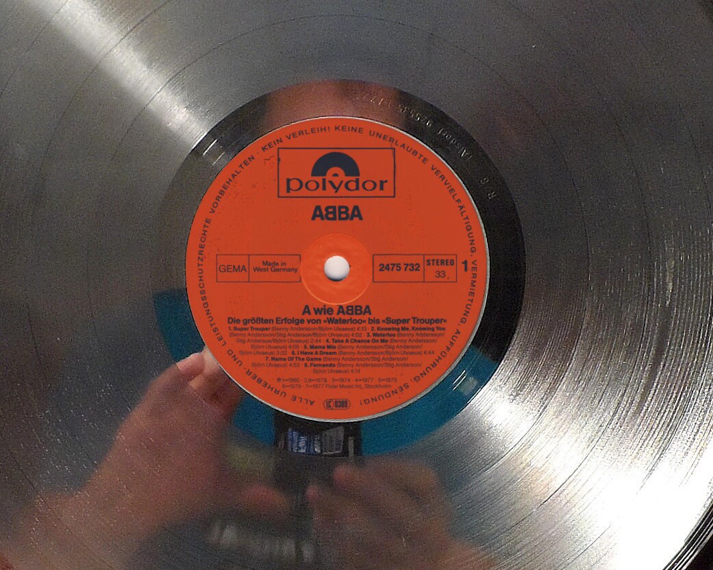 Collage With ABBA - A for Abba + Silver / Gold Record - Etsy