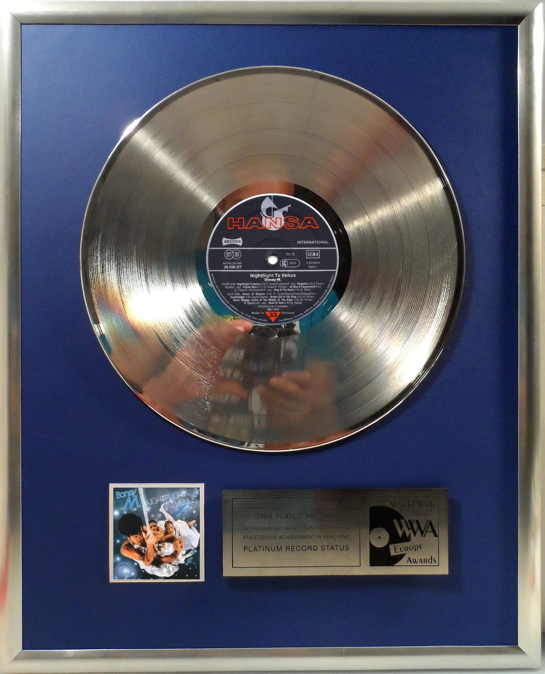 Collage With Boney M Nightfly to Venus Silver / Gold Record - Etsy