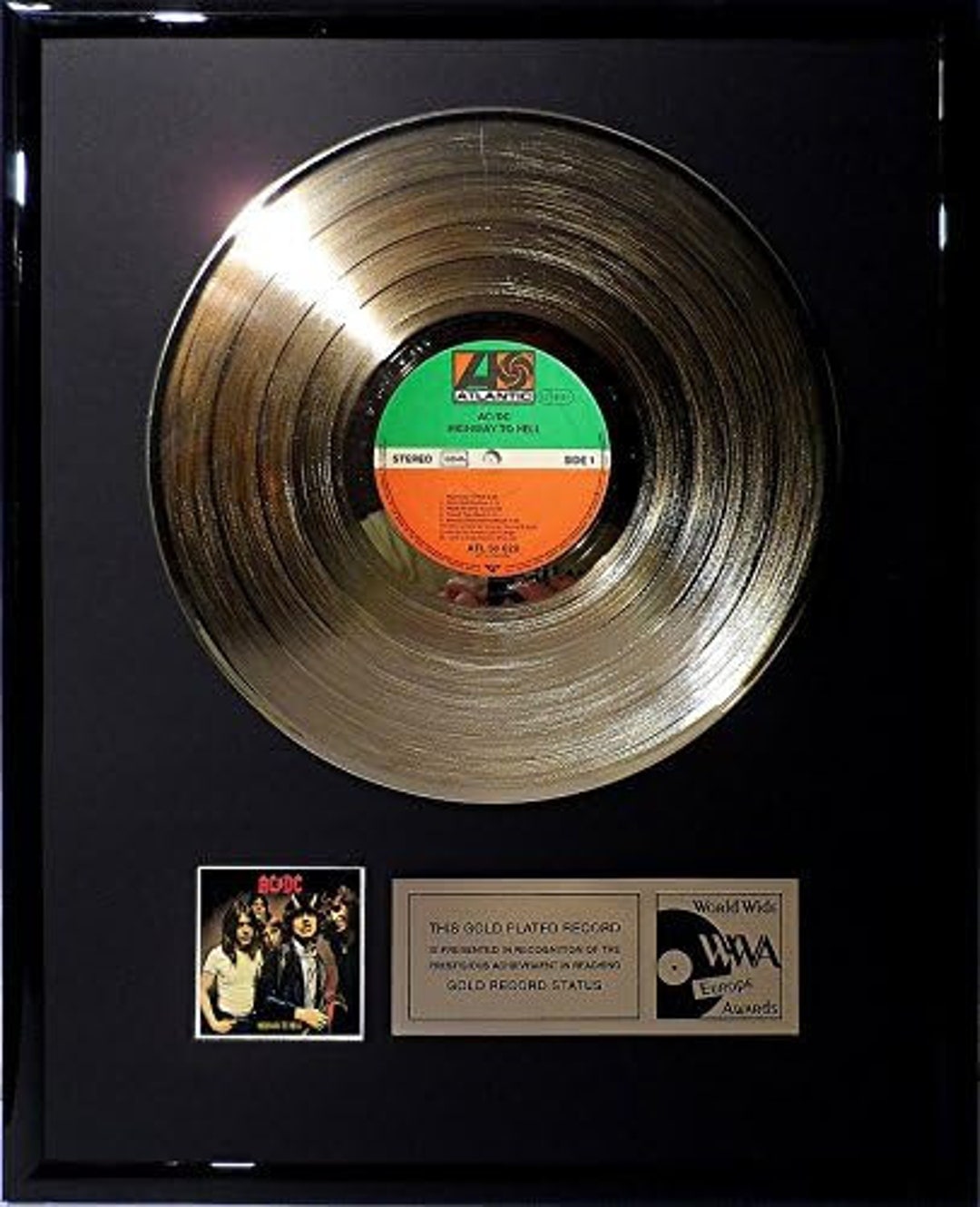 Collage With AC/DC - Powerage Gold Record Gold Record - Etsy