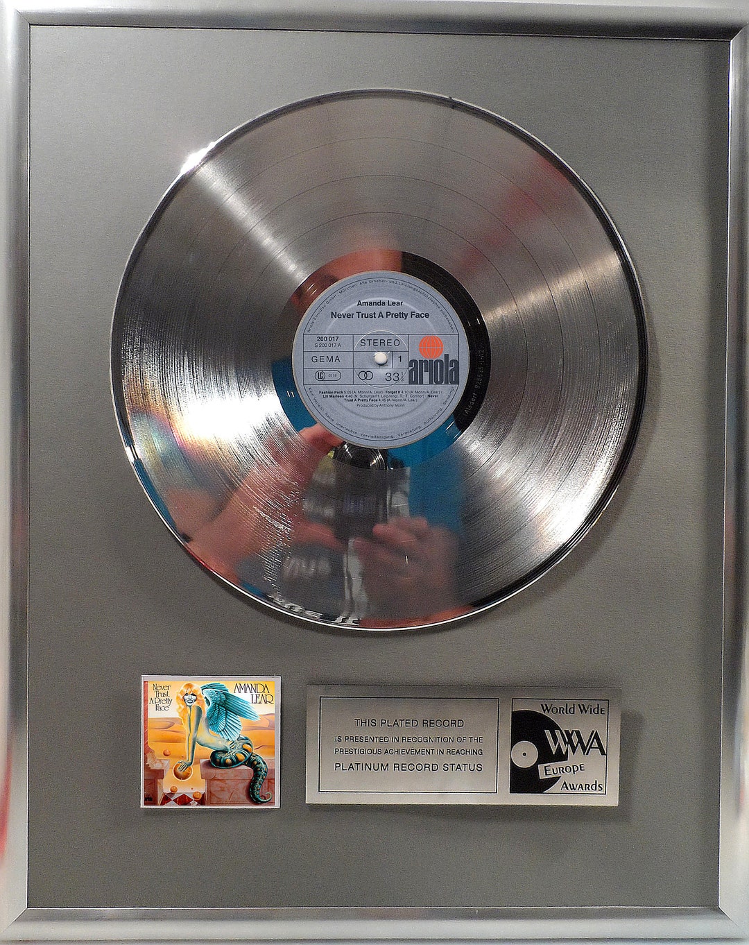 Collage With Amanda Lear Never Trust A Pretty Face Silver / Gold Record ...