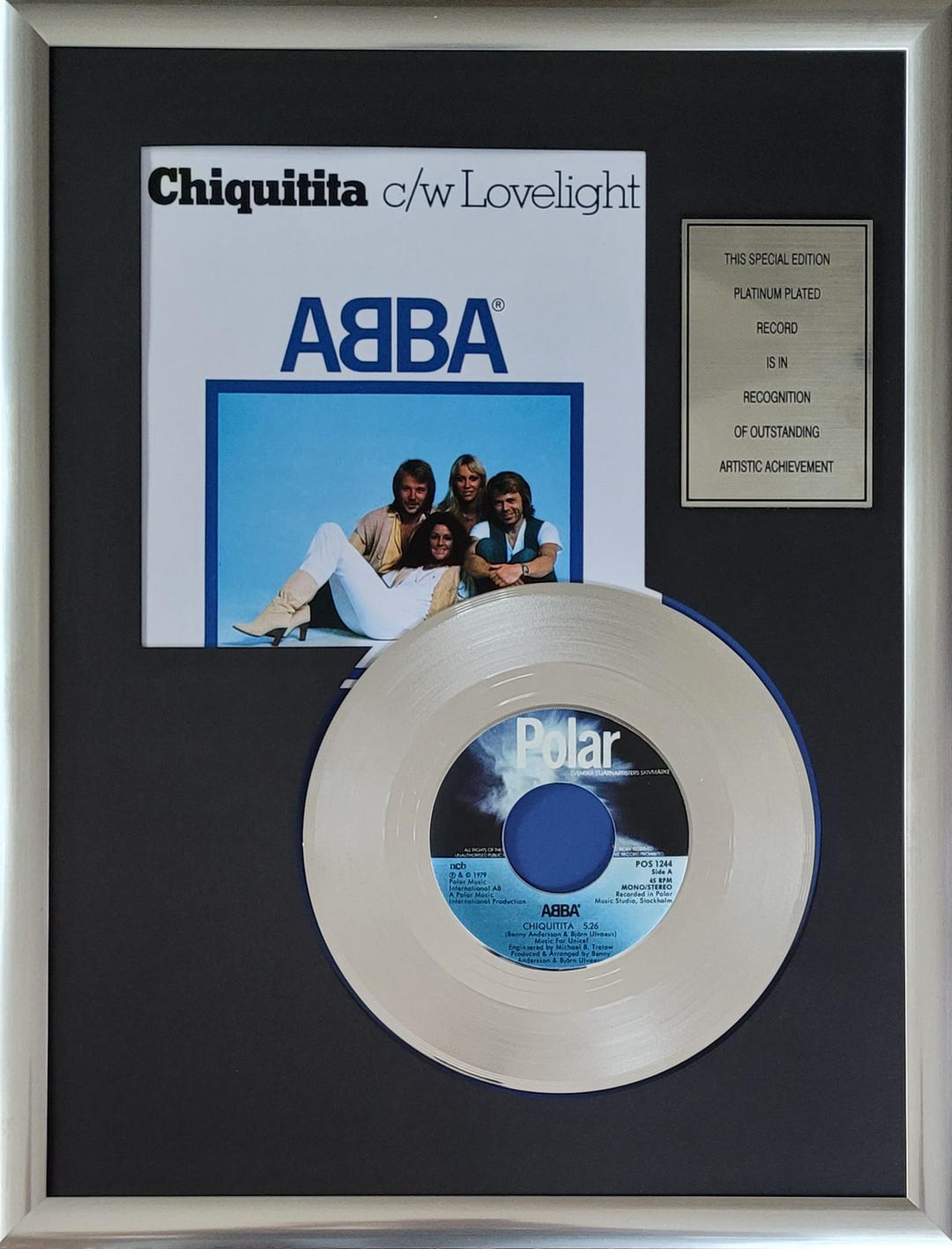 ABBA - Chiquitita Single Collage With Silver / Gold Record (vinyl ...