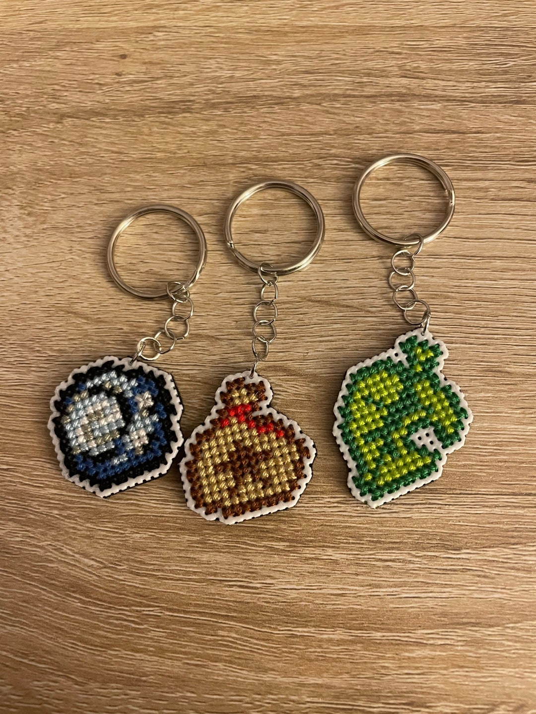 AC Cross Stitch Keychains - Etsy