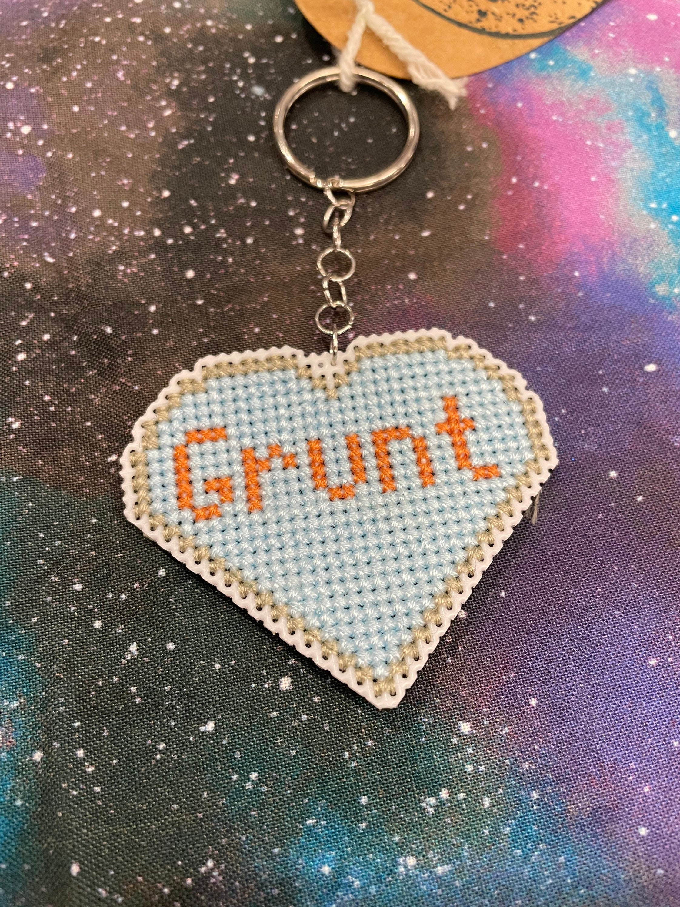 Mass Effect Heart Cross Stitch Keychains - Etsy