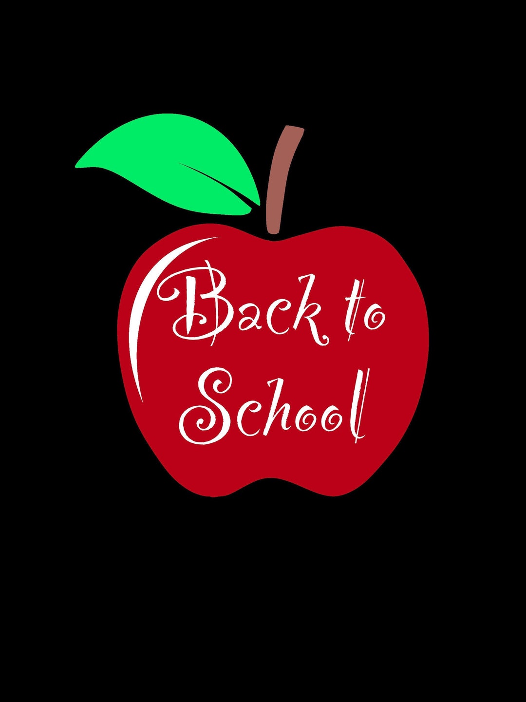 Back to School Apple SVG and PNG - Etsy