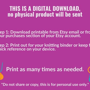 Knitting Terms & Abbreviations Guide (printable PDF) - Etsy
