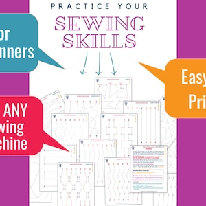 Sewing Machine Practice Sheets | Beginner Sewist / Sewer | Teach Kids ...