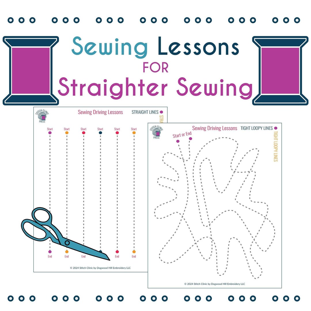 Sewing Machine Practice Sheets: Stitching Skills Builder (PDF) - Etsy