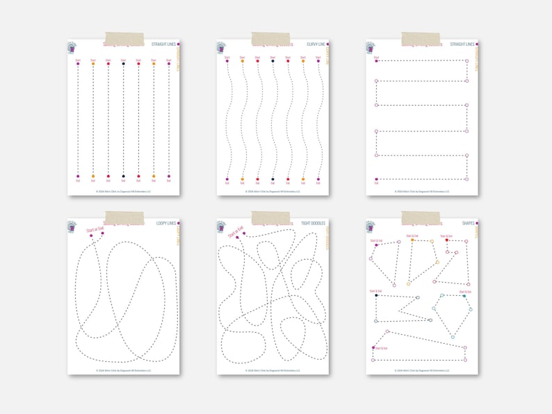 Sewing Machine Practice Sheets: Stitching Skills Builder (PDF) - Etsy