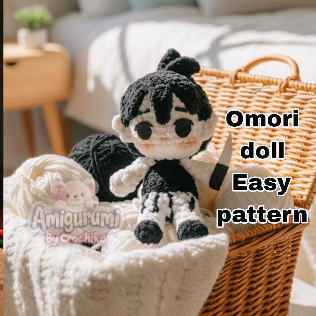 Easy OMORI Crochet Pattern PDF – Beginner Friendly Velvet Plush Toy ...