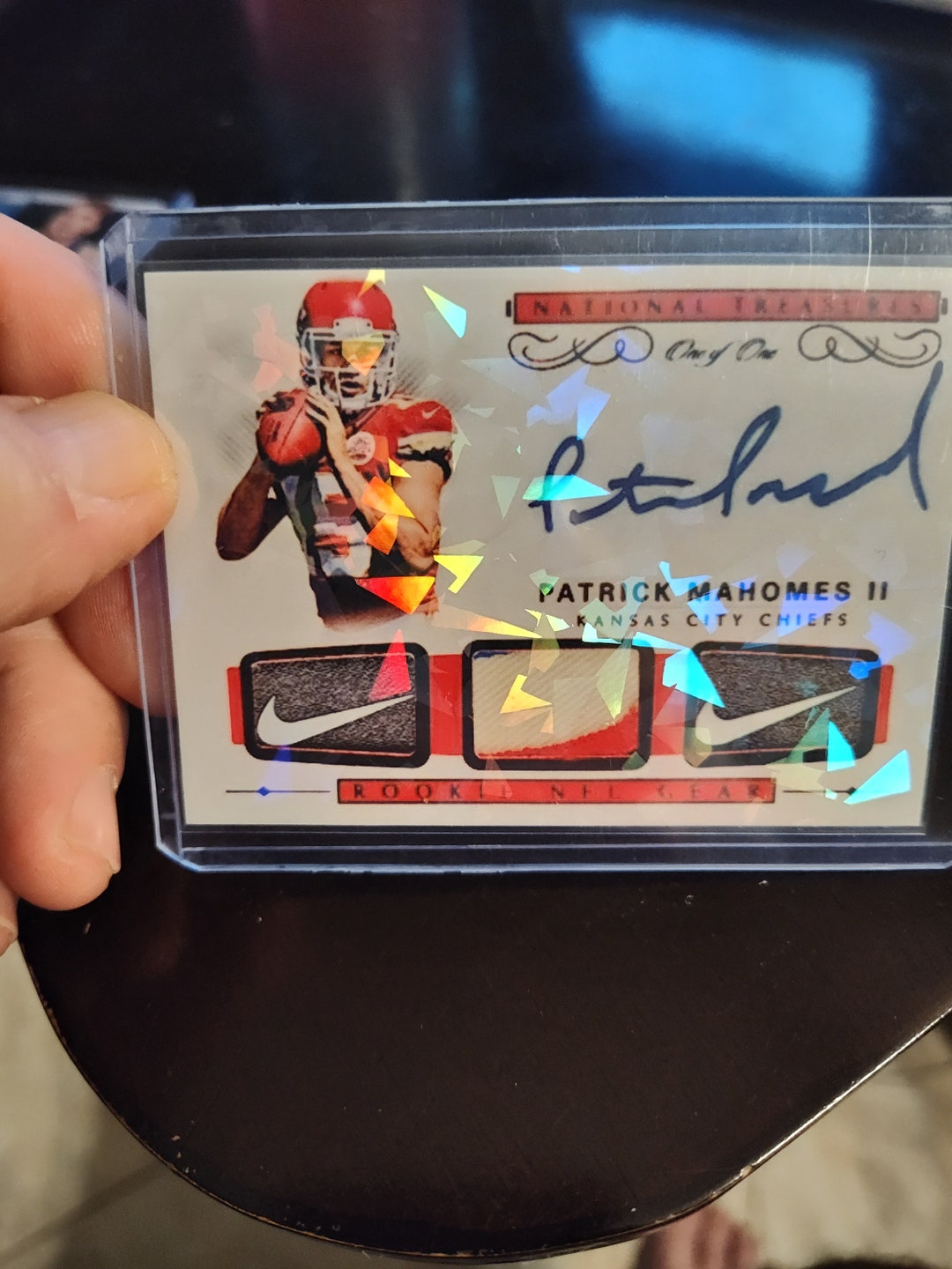 2017 National Treasures Patrick Mahomes Rookie Auto Cracked Ice ...