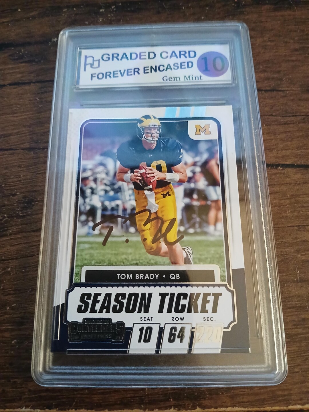 2021 Contenders Tom Brady Auto Season Ticket Gem Mint 10 - Etsy
