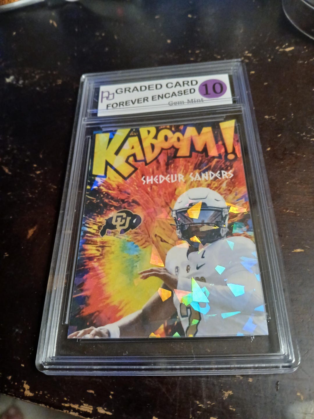 2024 Kaboom! Shedeur Sanders Cracked Ice Refractor Rookie Gem Mint 10 Limited Edition 1 of 500 ...