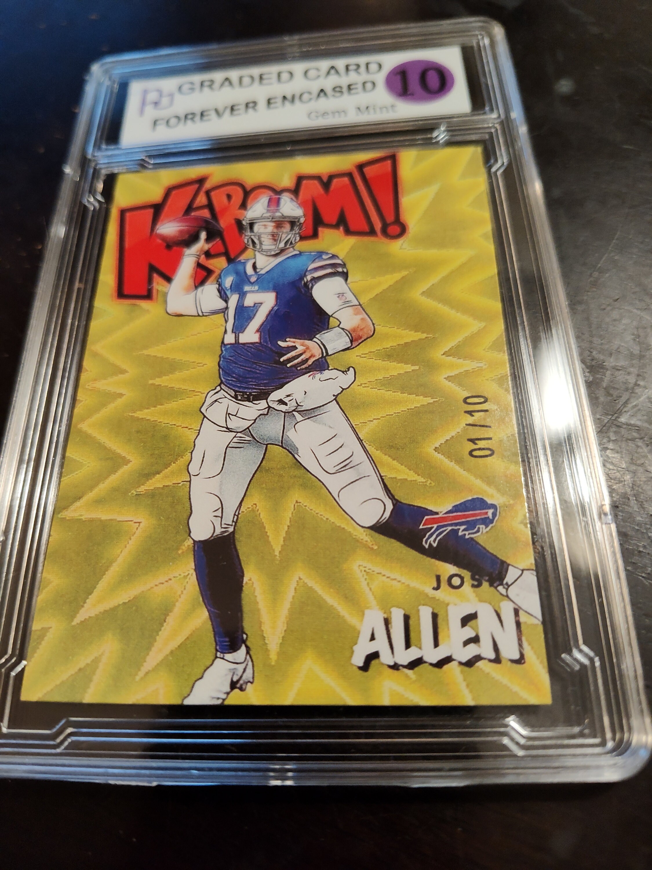 2021 Absolute Kaboom Josh Allen Gold 1/10 Gem Mint 10 Reprint - Etsy