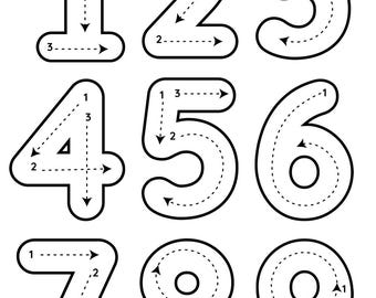 Printable Tracing Alphabet & Numbers - Etsy