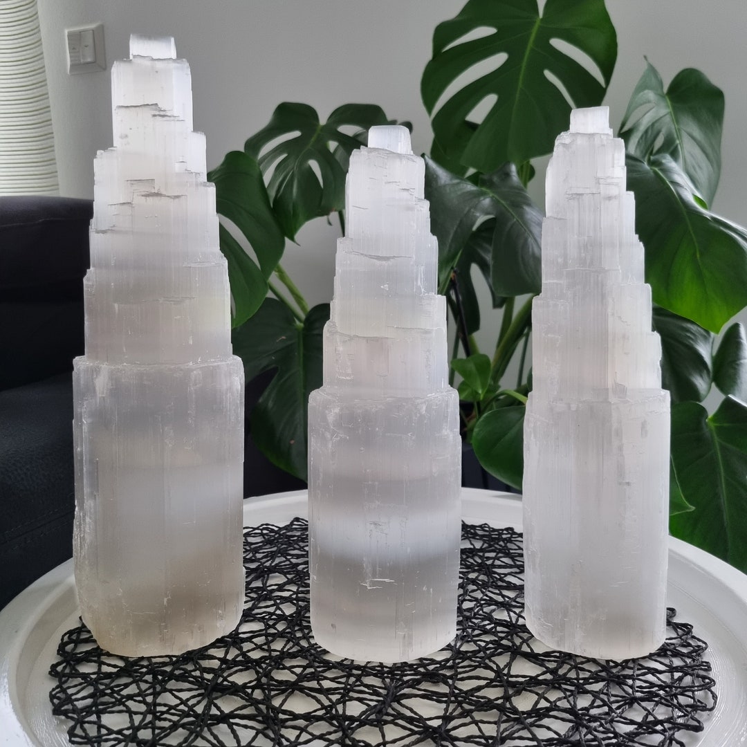 Selenit Turm Ladeturm Eisberg Kristallturm Bergsäule Reiki - Etsy