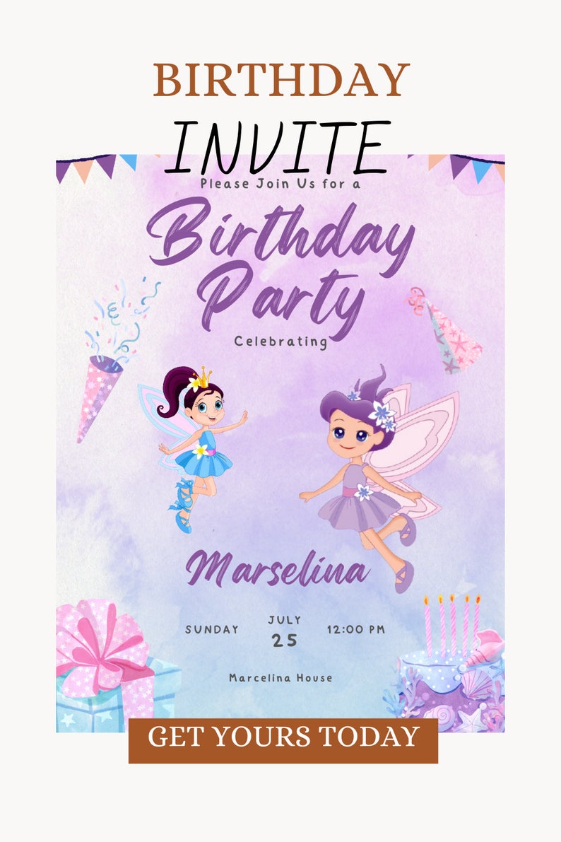 Colorful Playful Kids Birthday Party Invitation Portrait - Etsy