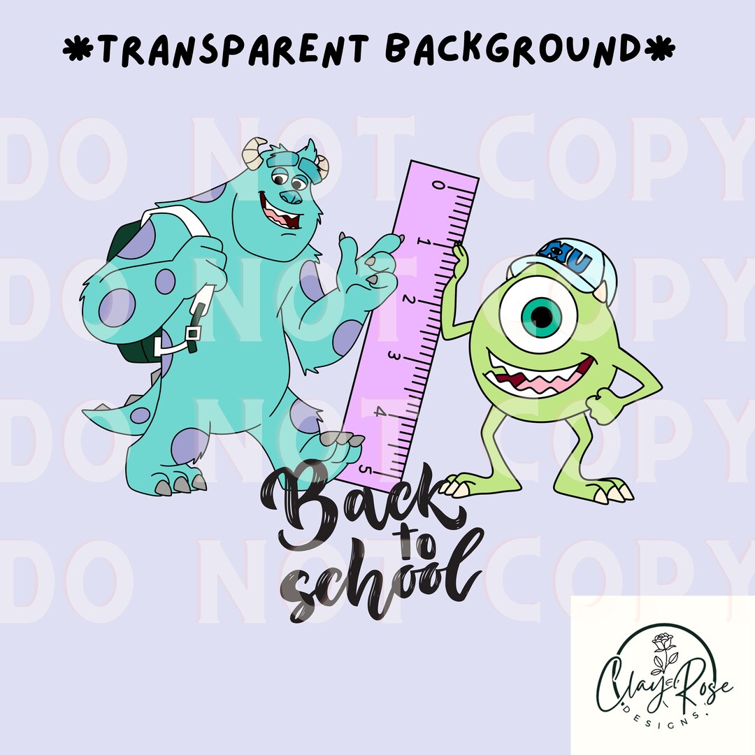 Monsters Back to School Matching PNG - Etsy