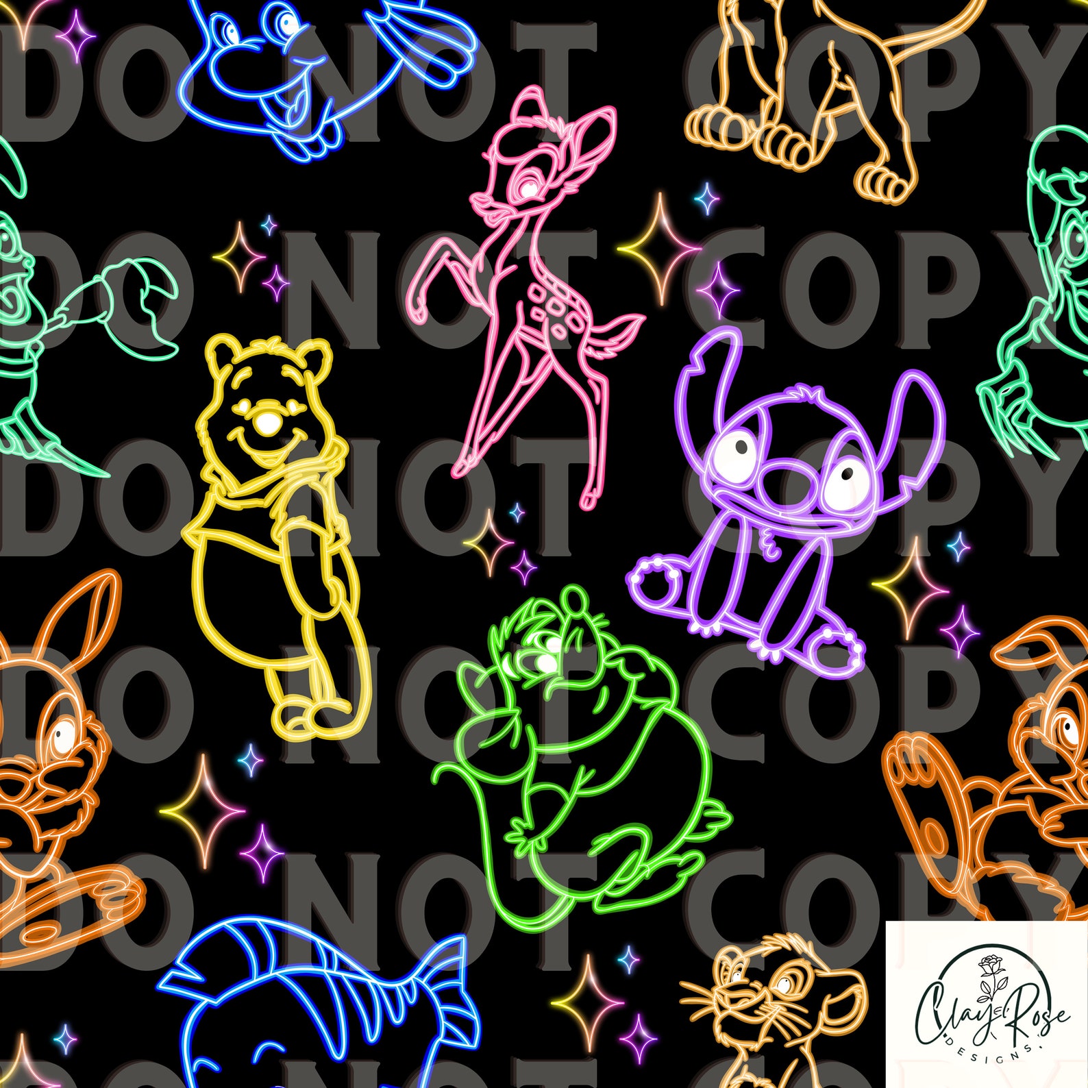 Neon Friends Seamless rainbow - Etsy