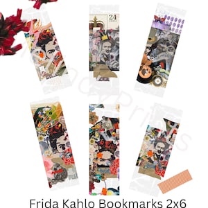 Frida Kahlo Bookmarks 2x6 PRINTABLE DOWNLOAD - Etsy